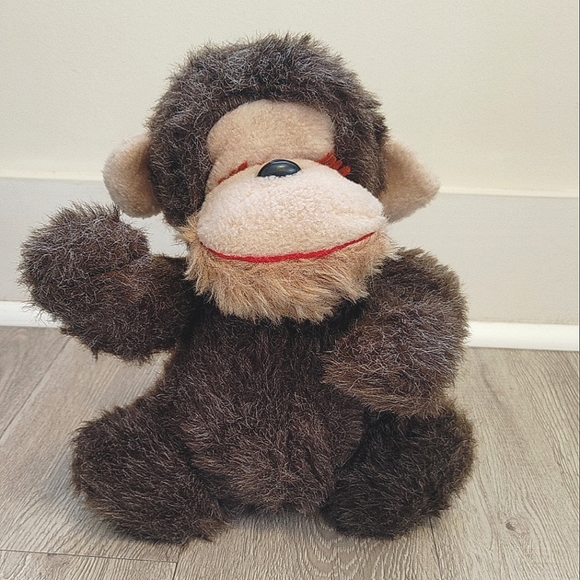 Animal Fair | Toys | Vintage Plush Monkey Animal Fair Ape Closed Eye ...